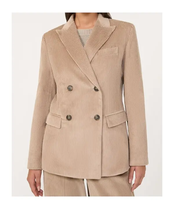 Max Mara Katanga Double-breasted Corduroy Jacket - Sand