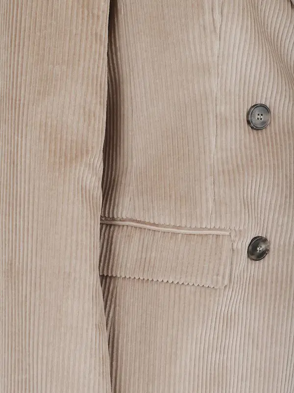 Max Mara Katanga Double-breasted Corduroy Jacket - Sand