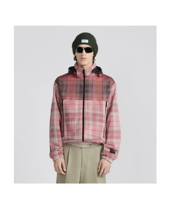 Dior Plaid Jacquard Jacket With Hood
