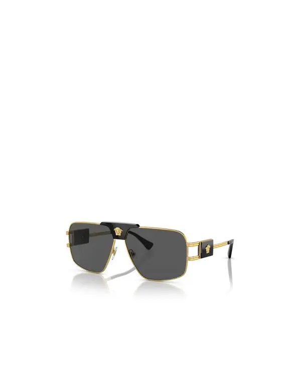 Versace Oversized Frame Sunglasses With Logo Detail