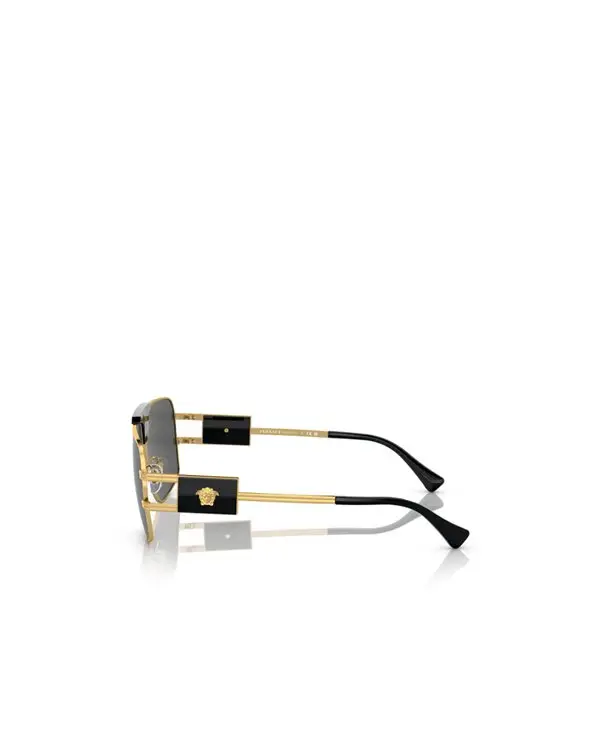 Versace Oversized Frame Sunglasses With Logo Detail