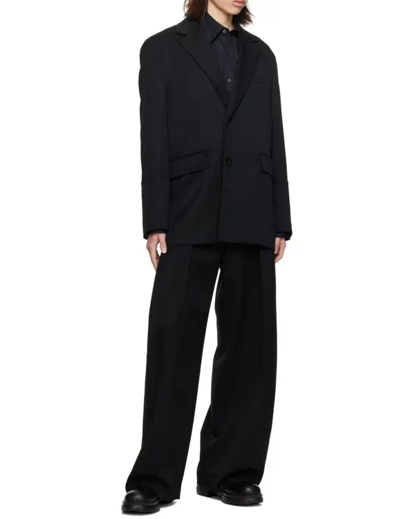 WOOYOUNGMI Point-neck Long-sleeved Shirt