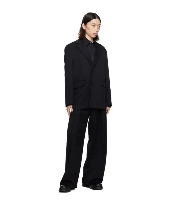 WOOYOUNGMI Point-neck Long-sleeved Shirt