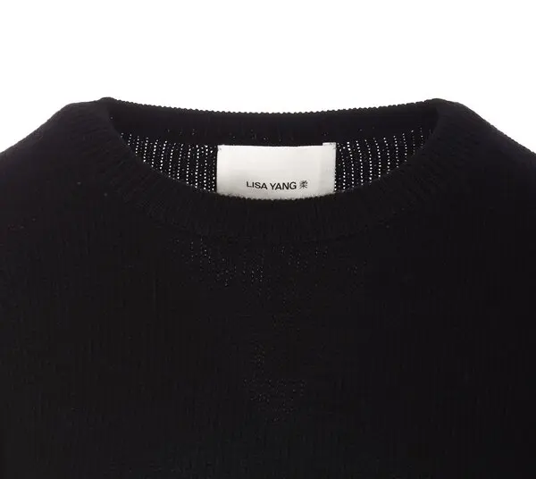 LISA YANG Mila Crewneck Knitwear - Black