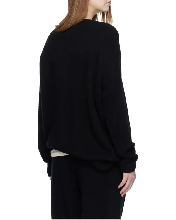 LISA YANG Mila Crewneck Knitwear - Black