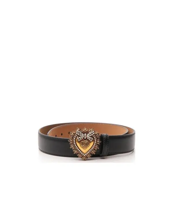 Dolce & Gabbana Devotion Buckle Belt - Black