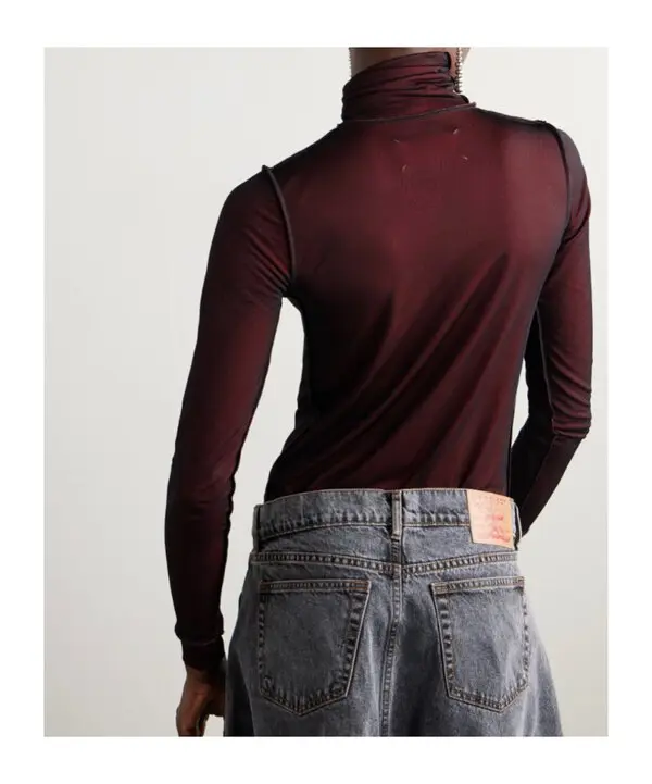 MAISON MARGIELA Layered Jersey Turtleneck Bodysuit
