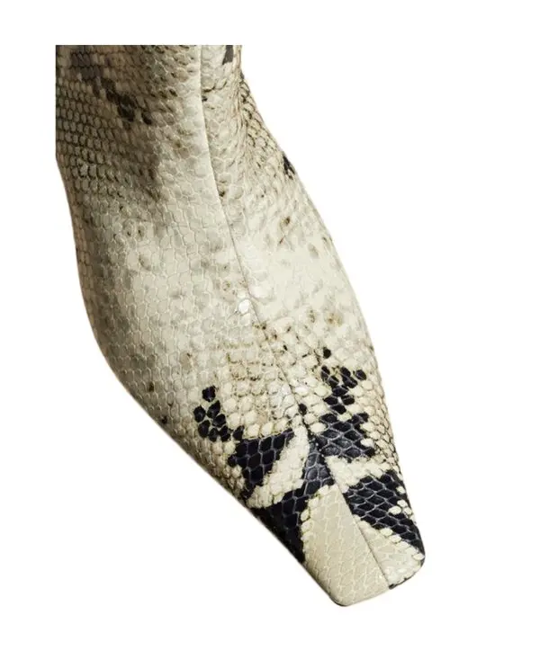 Khaite Snakeskin-print Leather Boots