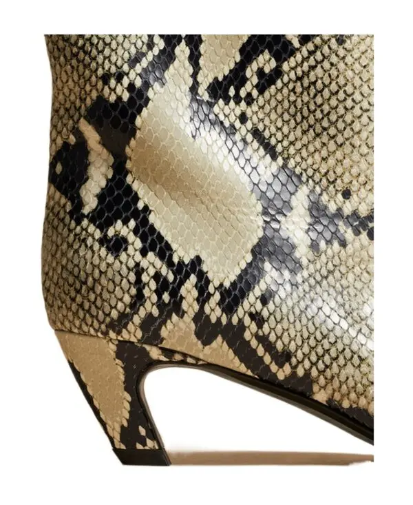 Khaite Snakeskin-print Leather Boots