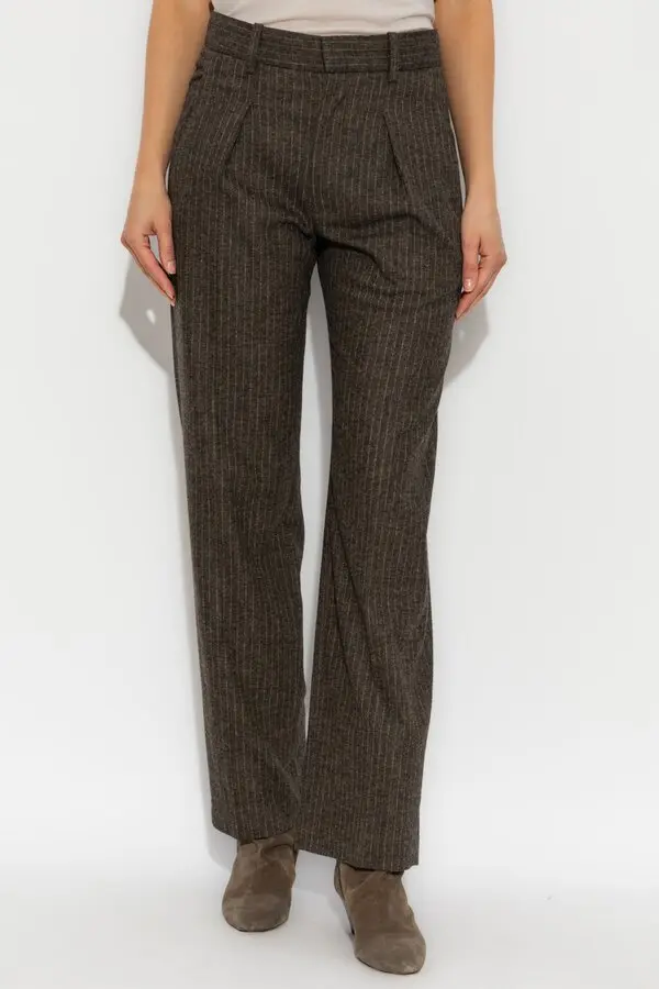 Isabel Marant Étoile Tailored Pinstripe Trousers - Brown
