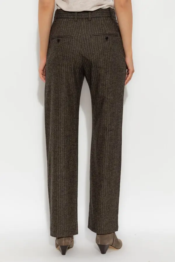 Isabel Marant Étoile Tailored Pinstripe Trousers - Brown