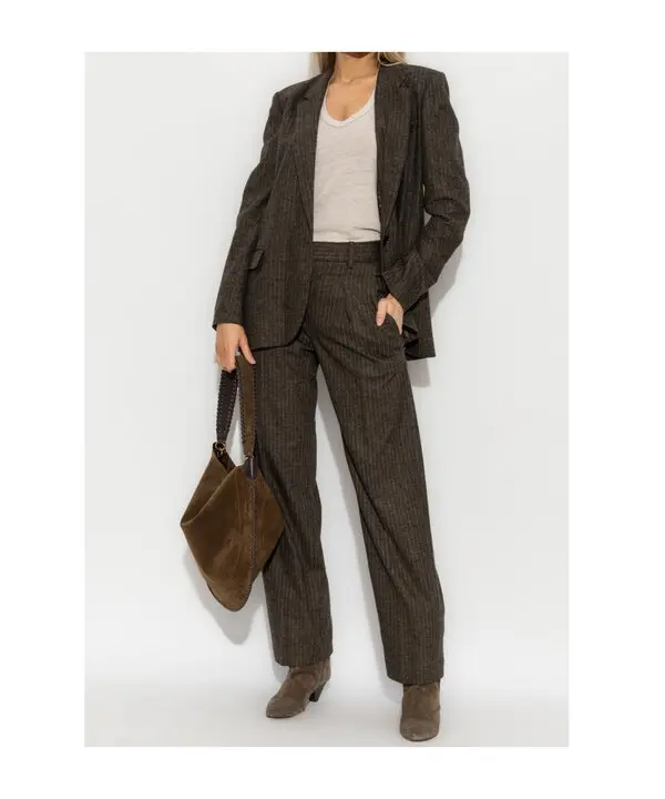 Isabel Marant Étoile Tailored Pinstripe Trousers - Brown