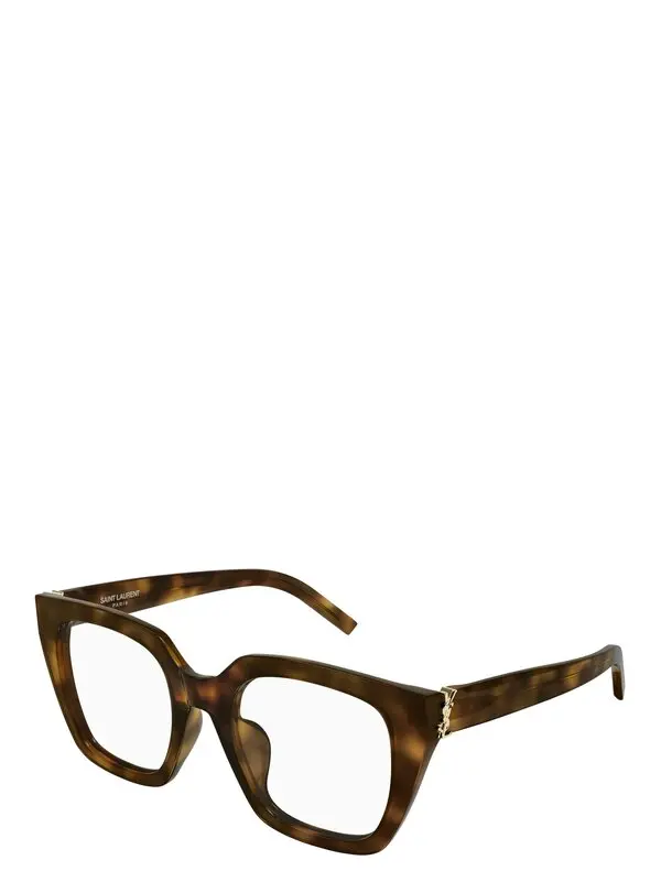 Saint Laurent Square Frame Eyeglasses - Brown