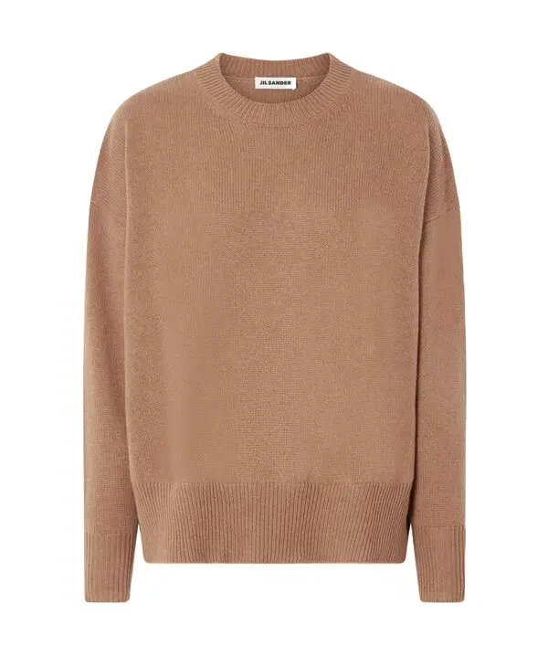 JIL SANDER Cashmere Sweater With Drop Shoulder And Side Slits