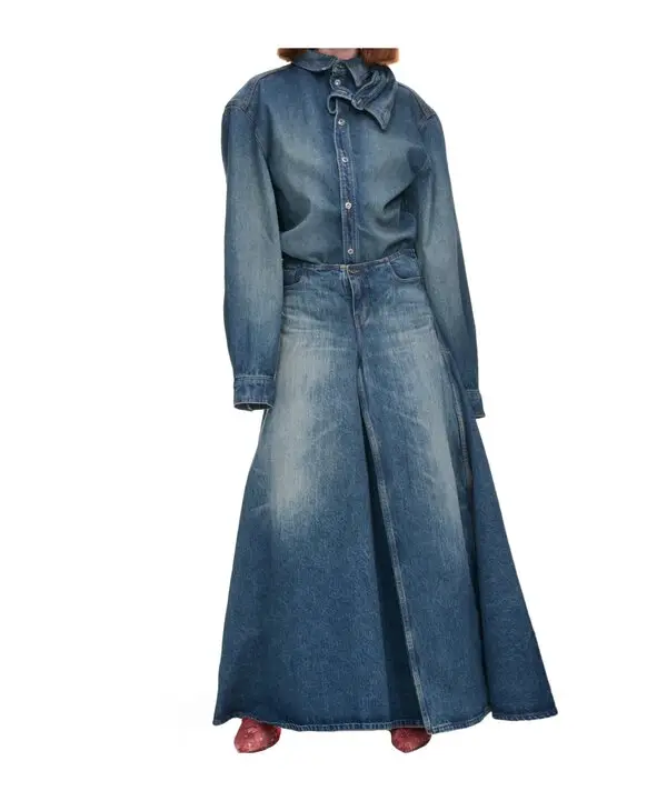 Y/project Denim Maxi Skirt