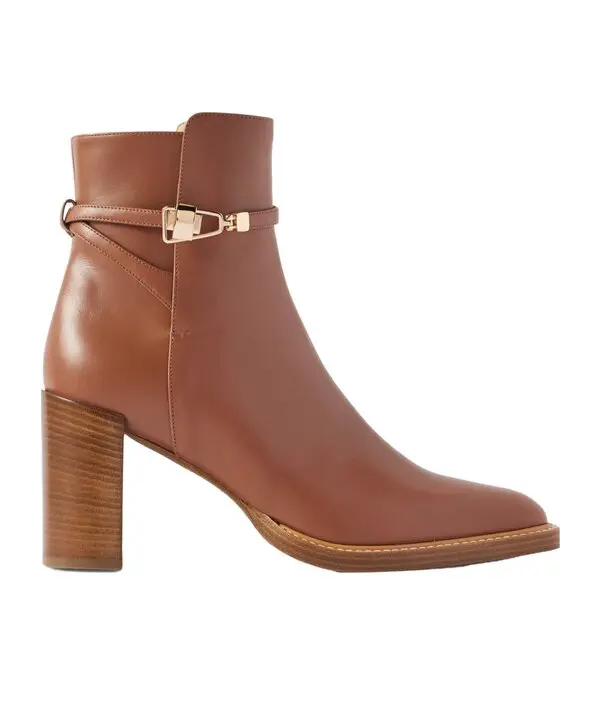 Gabriela Hearst Nina Ankle Boots With Metallic Embellishments - Brown