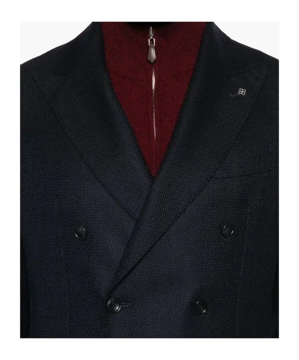Tagliatore Long-sleeved Suit Jacket - Blue