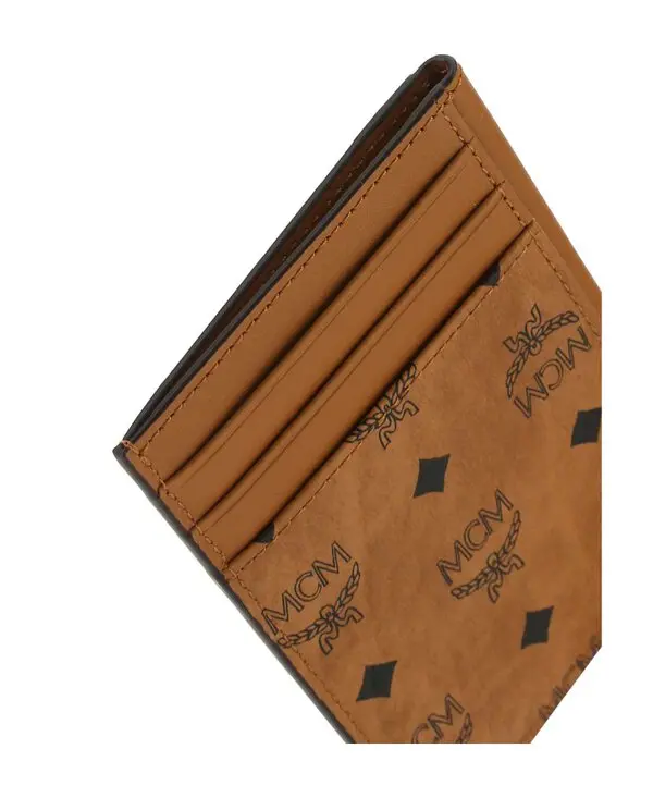 Mcm Monogram Printed Card Case - Brown