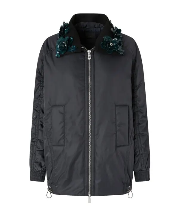 Pinko Clarinda Embellished Blouson Jacket - Black