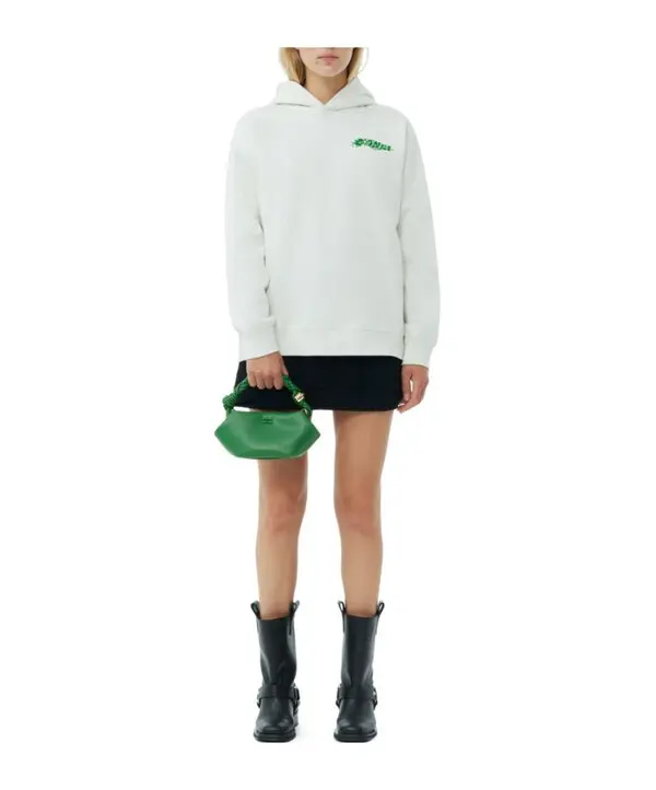 GANNI Oversized Graphic Logo Hoodie
