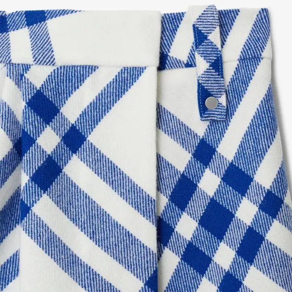 Burberry Checked Pleated Mini Skirt