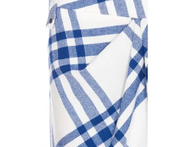 Burberry Checked Pleated Mini Skirt - White