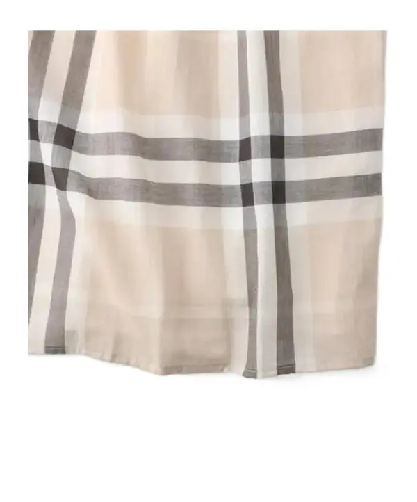 Burberry Shirred Check Cotton Maxi Dress