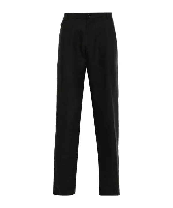 Dolce & Gabbana Chambray Tapered Trousers - Black