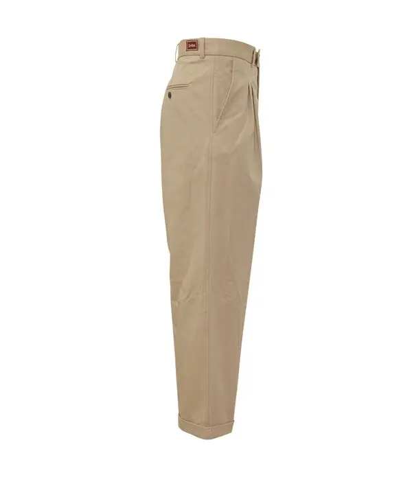Drole De Monsieur Drôle De Pleated Cropped Trousers