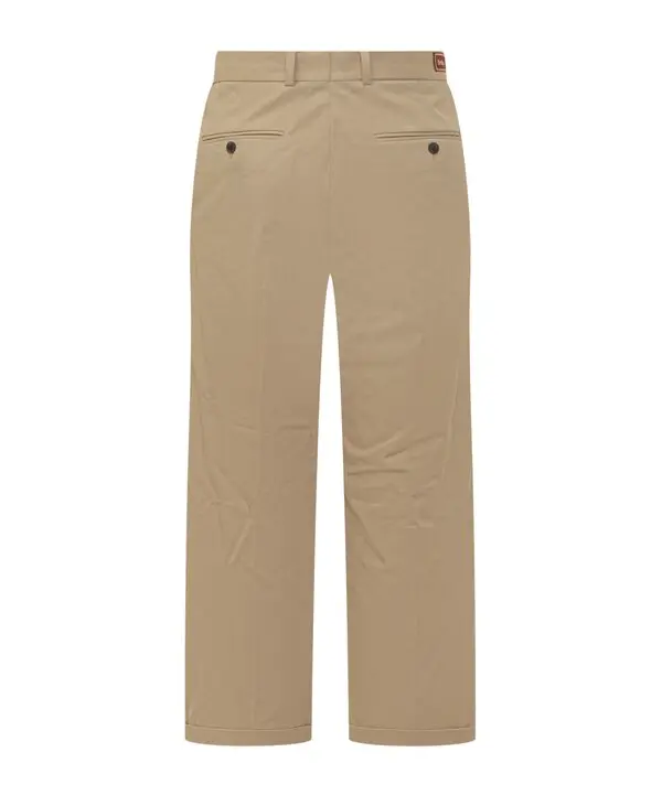 Drole De Monsieur Drôle De Pleated Cropped Trousers