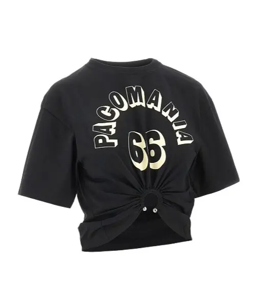 Rabanne Printed T-shirt - Black