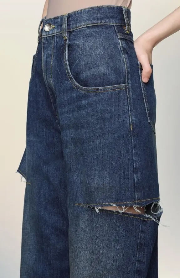 MAISON MARGIELA Cut-out Denim Jeans - No