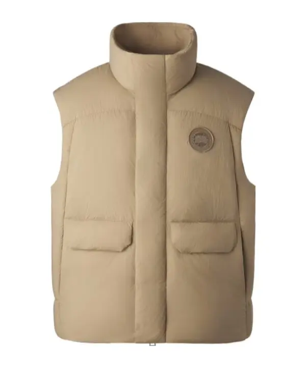 Canada Goose Sleeveless Zip Down Vest - Desert Sand Color