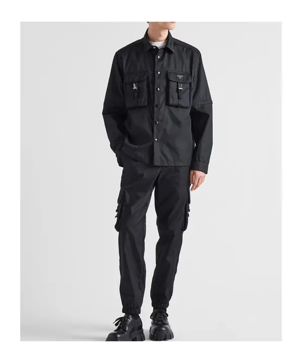 Prada Logo Patch Long-sleeved Shirt