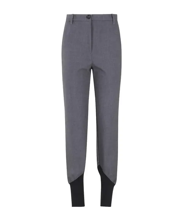 Pinko Panelled Straight-leg Trousers With Jogger Cuffs