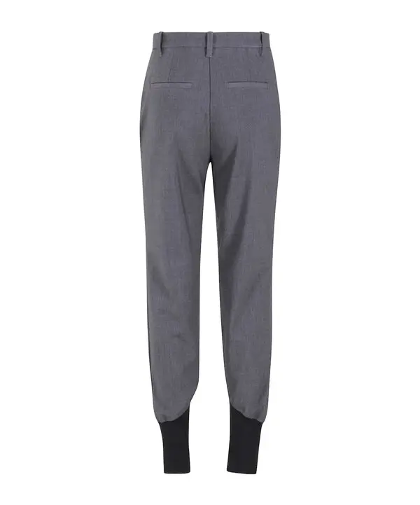 Pinko Panelled Straight-leg Trousers With Jogger Cuffs
