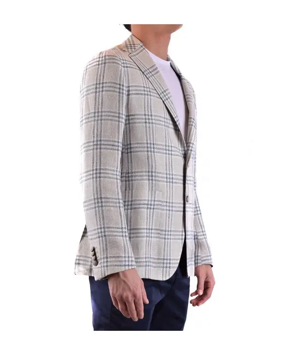 Tagliatore Check-print Single-breasted Blazer - Gray