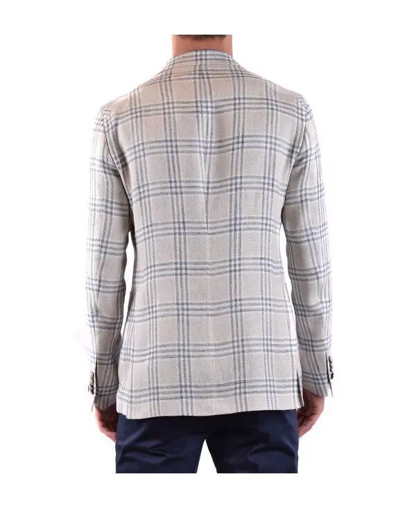 Tagliatore Check-print Single-breasted Blazer - Gray