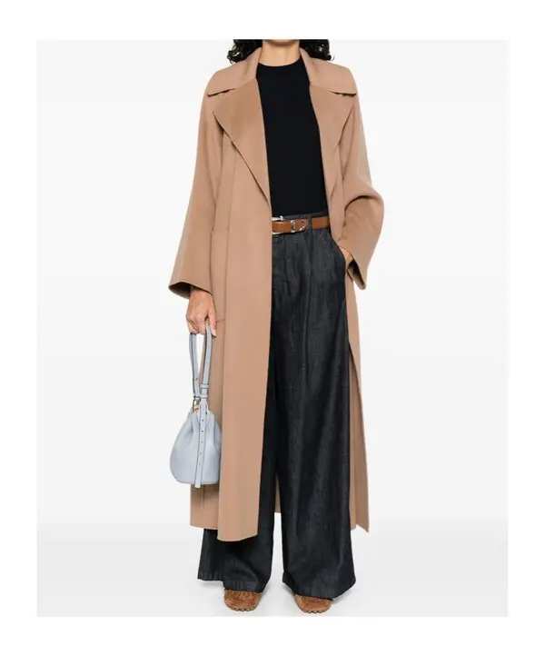 Max Mara Doris Belted Long-sleeved Coat - Brown