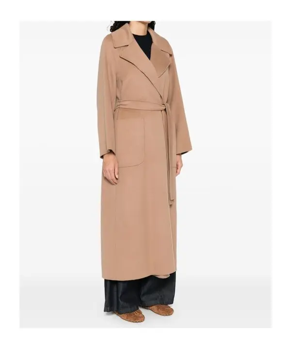 Max Mara Doris Belted Long-sleeved Coat - Brown