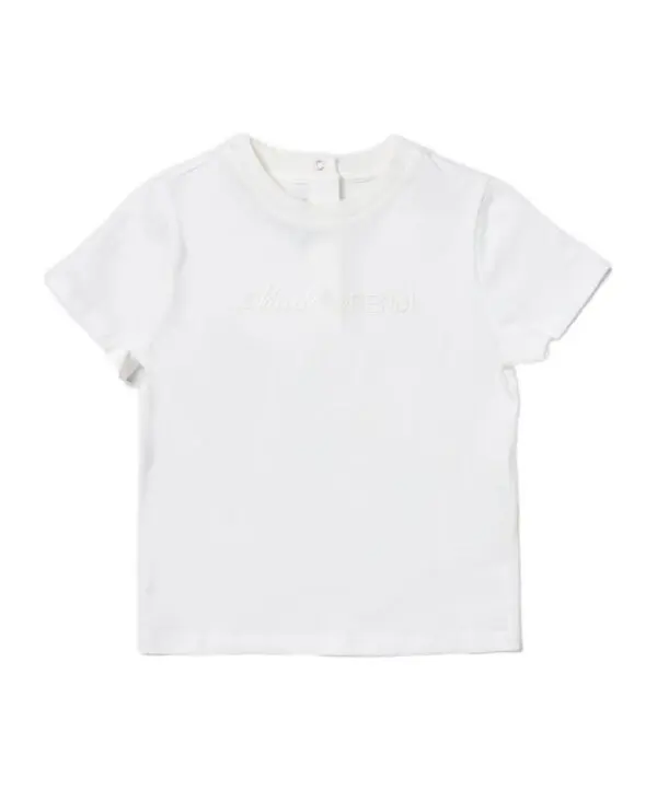 Fendi Embroidered Logo Cotton T-shirt