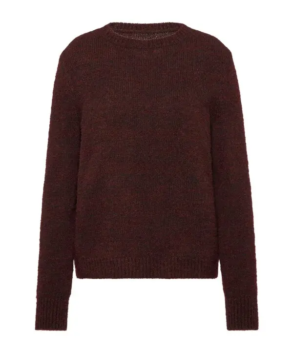 MAISON MARGIELA Crewneck Knit Top With Ribbed Details And Four-stitch Back