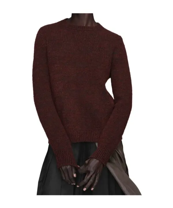MAISON MARGIELA Crewneck Knit Top With Ribbed Details And Four-stitch Back