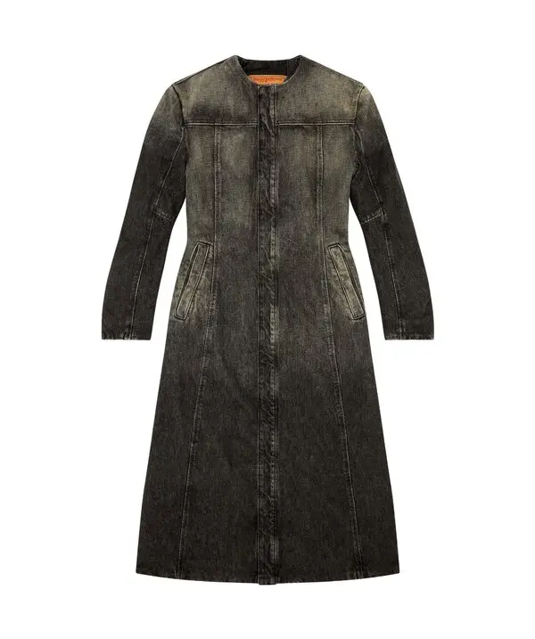 DIESEL® Denim Round Collar Coat