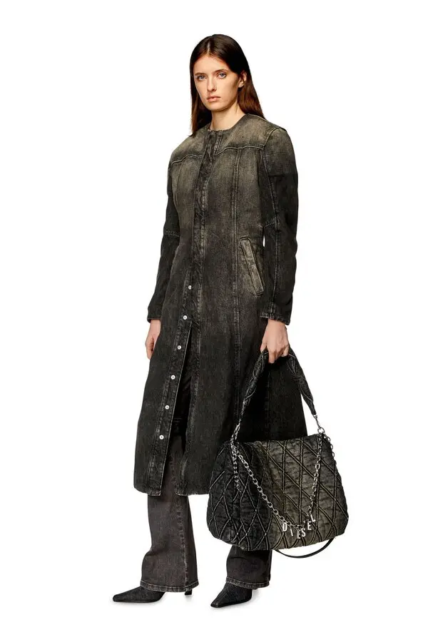 DIESEL® Denim Round Collar Coat