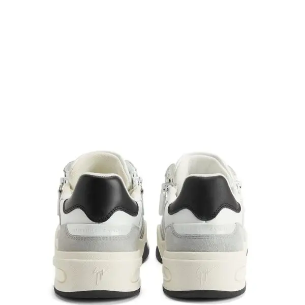 GIUSEPPE ZANOTTI Zip-detail Lace-up Sneakers - White