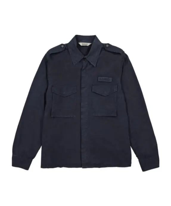 Aspesi Long Sleeve Collared Jacket - Black