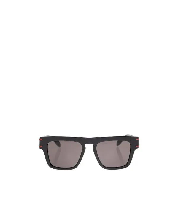 Alexander McQueen Logo-print Arm Sunglasses - Brown