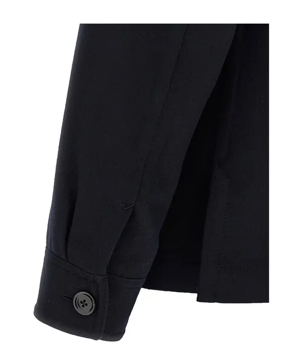 TOM FORD Button-down Flap-pocket Shirt Jacket - Blue
