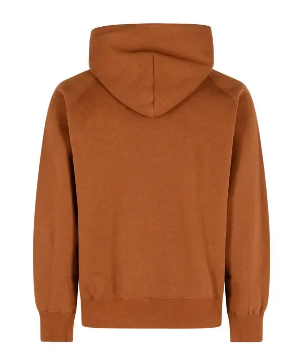 Sacai X Carhartt Wip Logo Patch Drawstring Hoodie - Brown